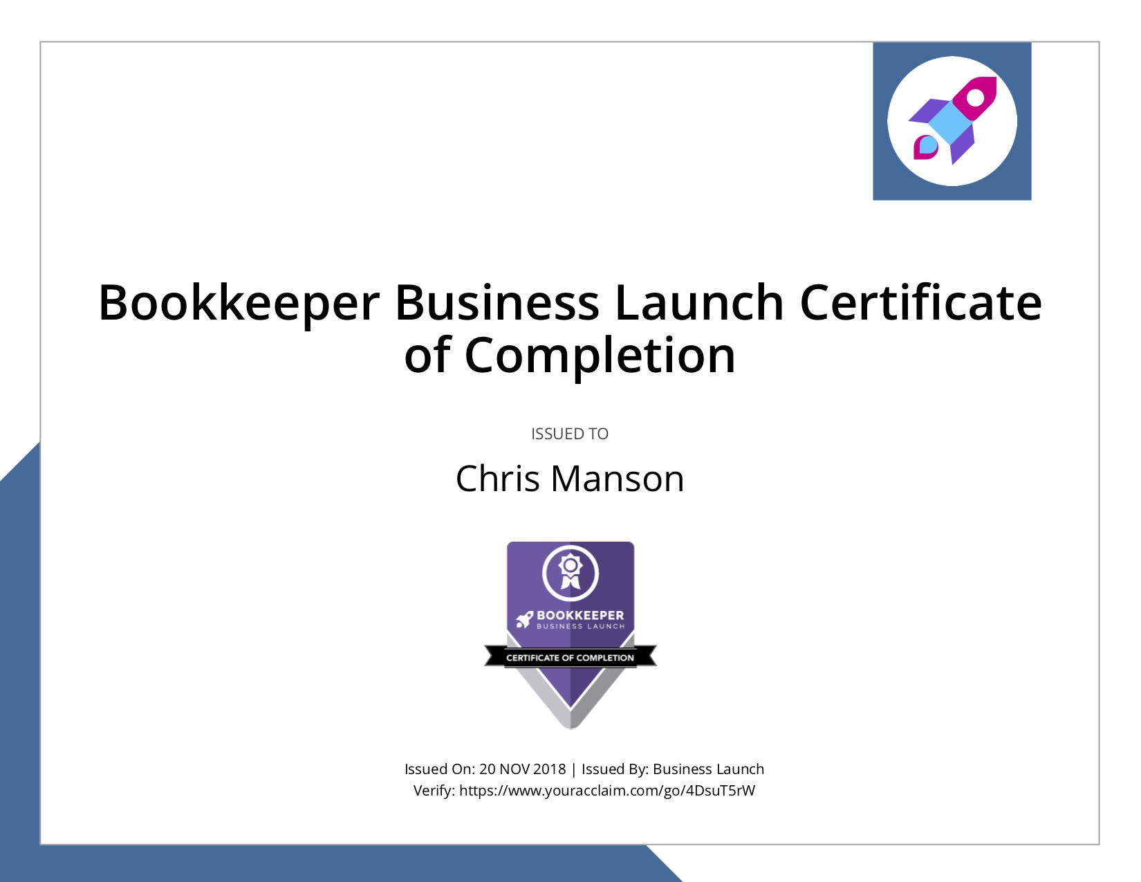 Certificates – Thistle Bookkeeping